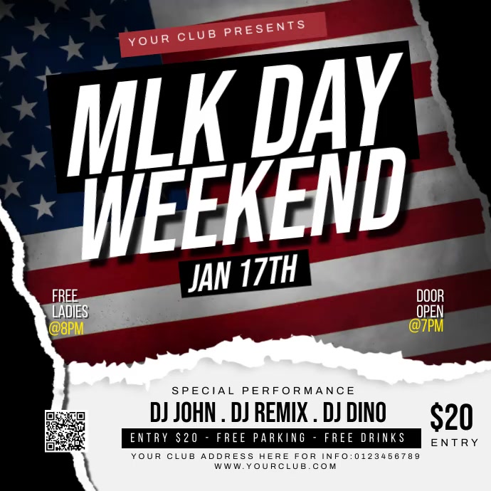 Mlk day Template | PosterMyWall