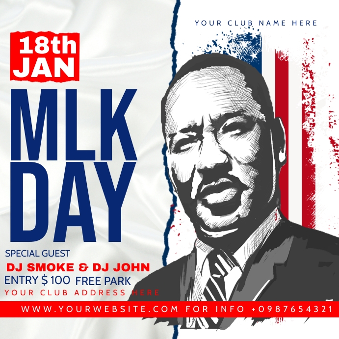 Mlk day Template | PosterMyWall