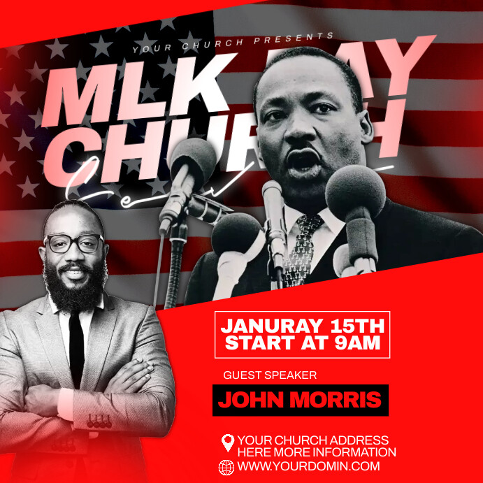 Mlk day Template | PosterMyWall