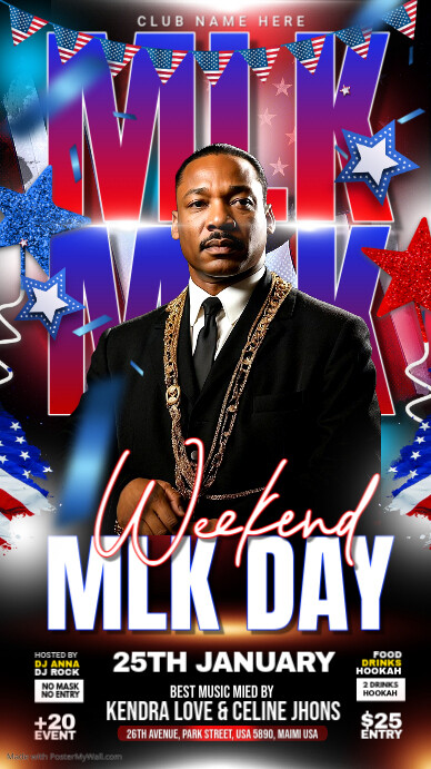 MLK DAY Template | PosterMyWall