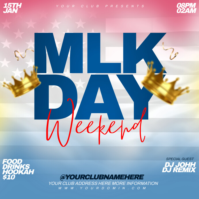 Mlk day Template | PosterMyWall