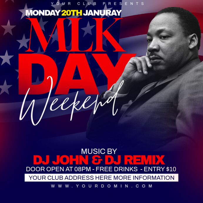 mlk day Template | PosterMyWall