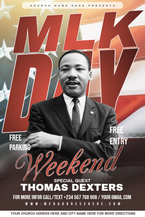MLK Day flyer Template | PosterMyWall