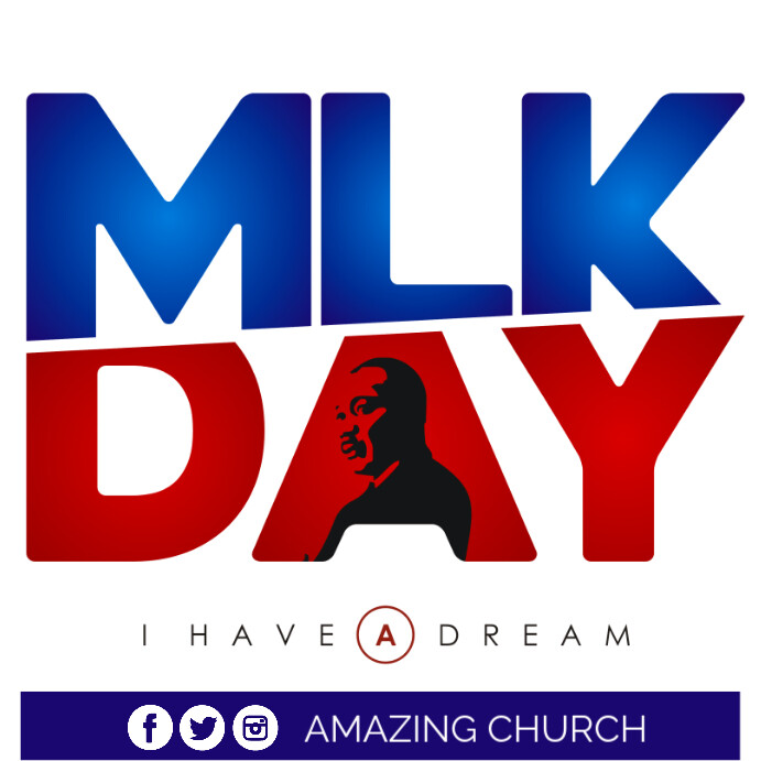 Mlk Day Flyer Instagram Post Template | PosterMyWall
