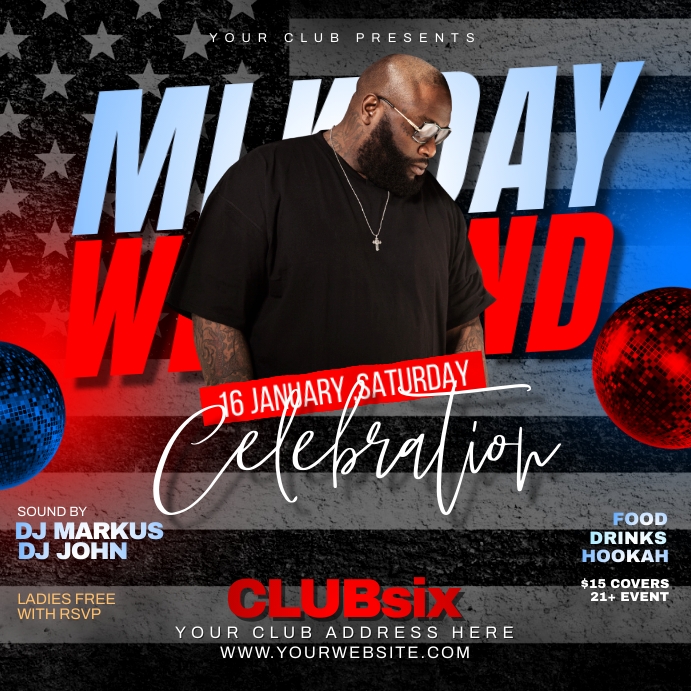 Mlk day party flyer Template | PosterMyWall