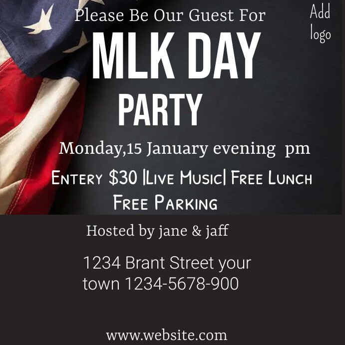 Mlk day party Instagram post Template | PosterMyWall
