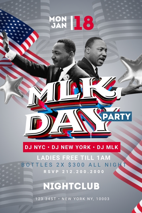 MLK Day Party Poster Template | PosterMyWall
