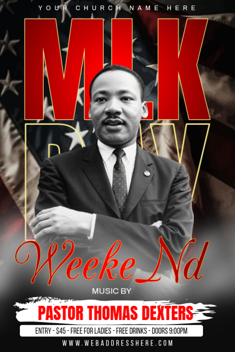 MLK Day poster Template | PosterMyWall