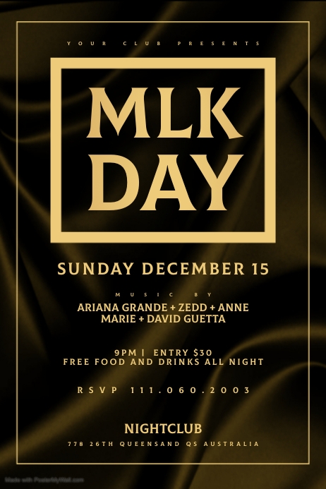 Plantilla de MLK Day Poster Template | PosterMyWall