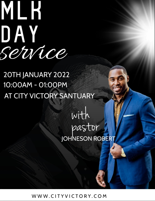 MLK day service Template | PosterMyWall