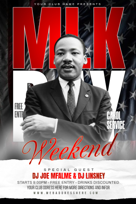 Plantilla de MLK Day template | PosterMyWall