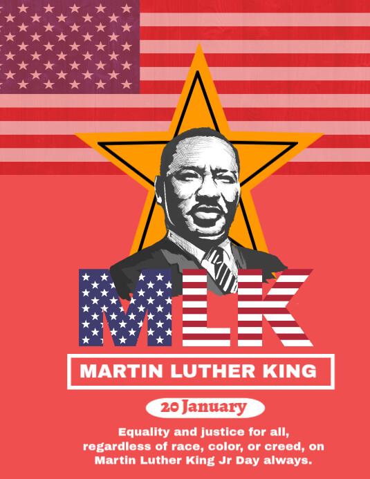 Mlk Day Template Flyer (us Letter) | PosterMyWall