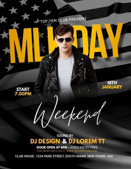 MLK DAY Weekend Ad Template | PosterMyWall