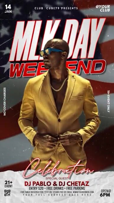 Mlk day weekend Template | PosterMyWall