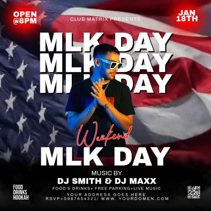 MLK day weekend Template | PosterMyWall