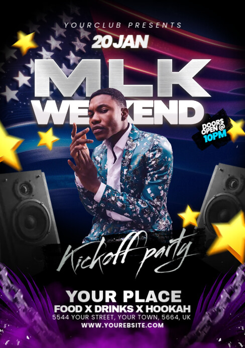 MLK day weekend Template | PosterMyWall