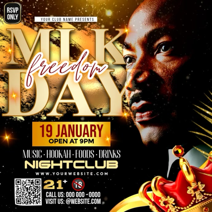 MLK Freedom Day Unity Night Template | PosterMyWall