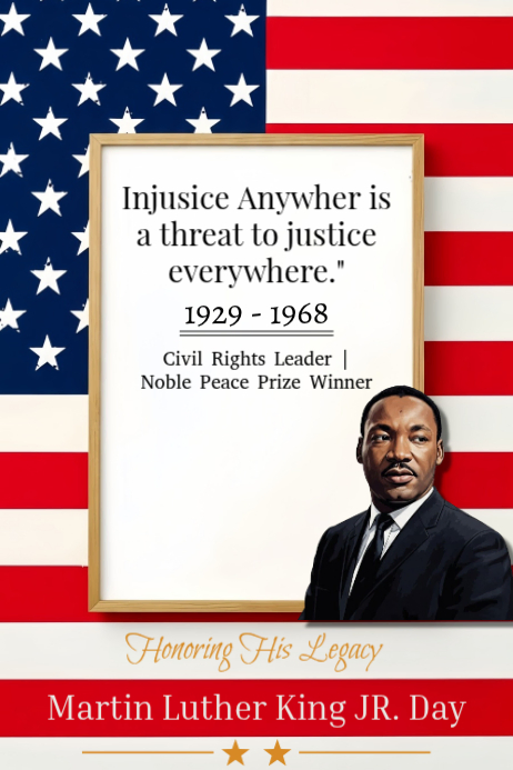 MLK Injustice Anywhere Quote Poster 2026 Template | PosterMyWall