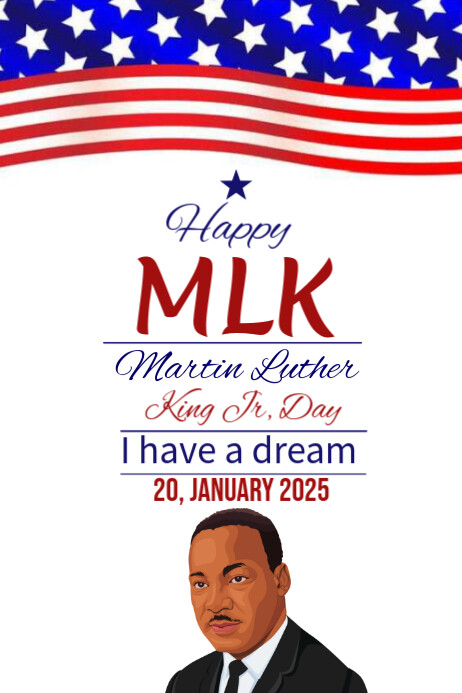 MLK Martin Luther King Jr Day Poster 2025 Template | PosterMyWall