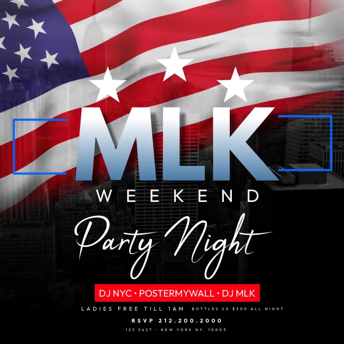 MLK party Night Template | PosterMyWall