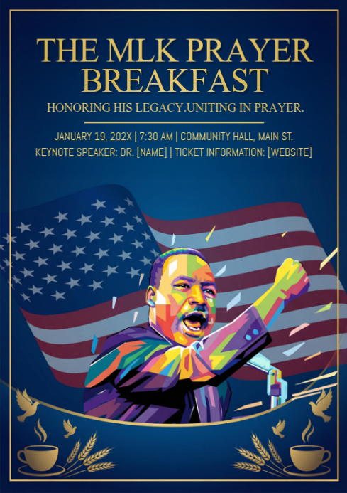 MLK Prayer Breakfast Flyer Template | PosterMyWall