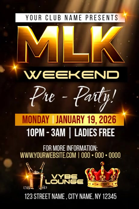 MLK Weekend Legacy Pre-Party Template | PosterMyWall