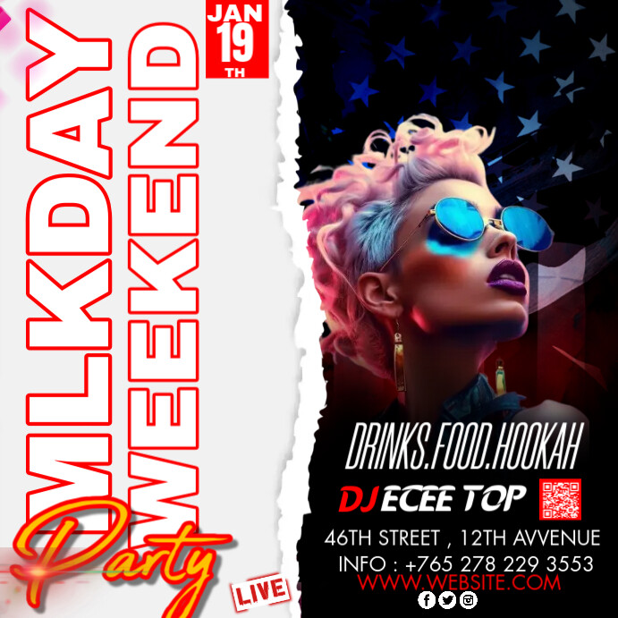Mlk weekend party Template | PosterMyWall