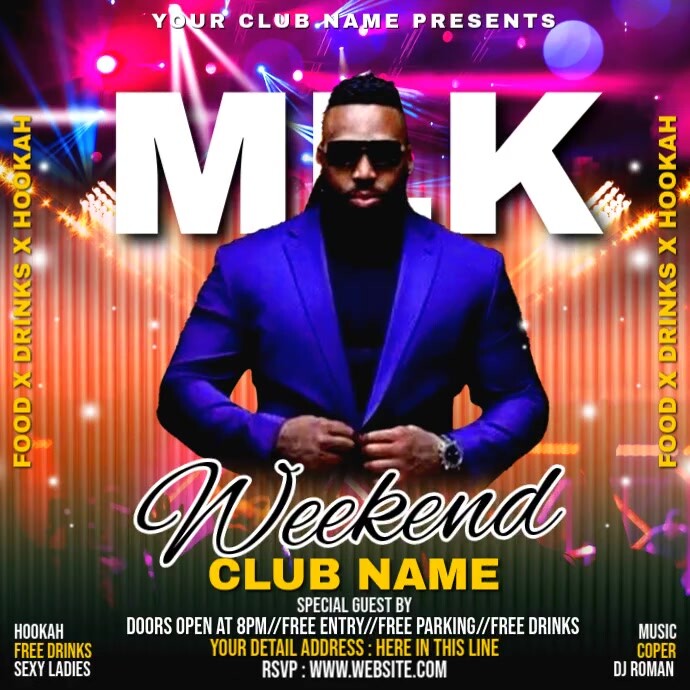 Mlk Weekend Party Flyer Template | PosterMyWall