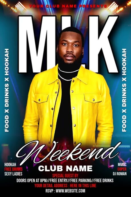 Mlk Weekend Party Flyer Template | PosterMyWall