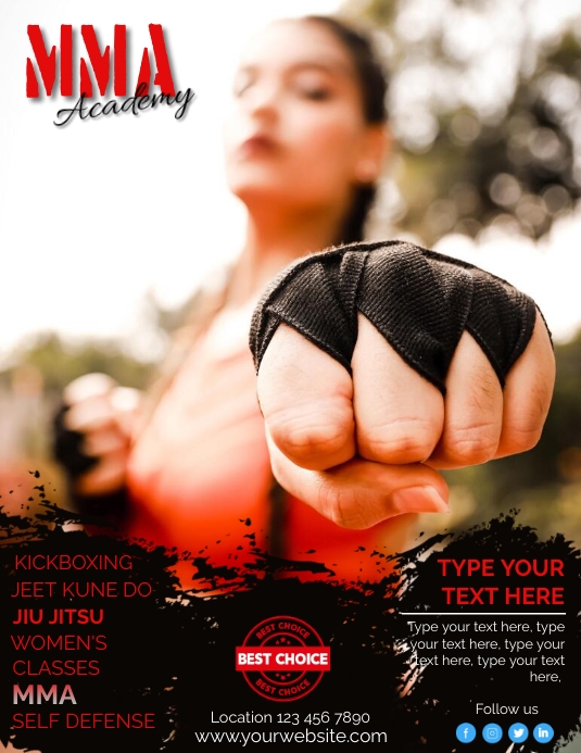 MMA Boxing Template | PosterMyWall