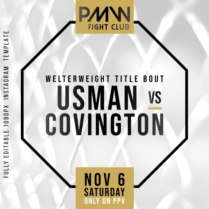 MMA Boxing Fight Fully Editable Promo Banner Template | PosterMyWall