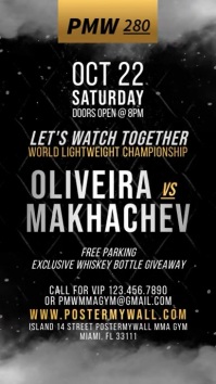 MMA Boxing Fight Fully Editable Promo Flyer Template | PosterMyWall