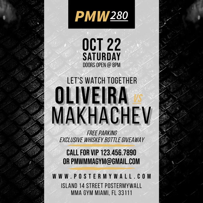 MMA Boxing Fight Fully Editable Promo Flyer Template | PosterMyWall