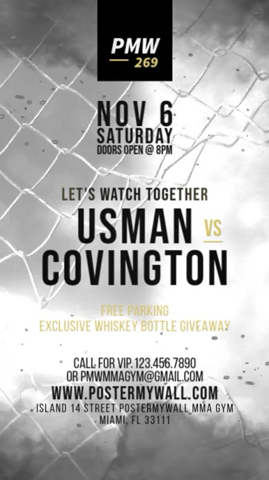 MMA Boxing Fight Fully Editable Promo Flyer Template | PosterMyWall