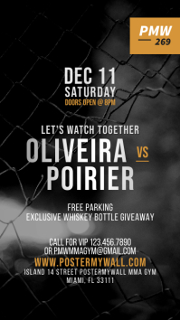MMA Boxing Fight Fully Editable Promo Flyer Template | PosterMyWall
