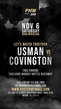 MMA Boxing Fight Fully Editable Promo Flyer Template | PosterMyWall