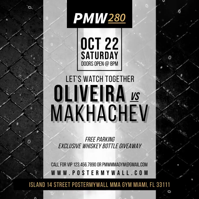 MMA Boxing Fight Fully Editable Promo Flyer Template | PosterMyWall