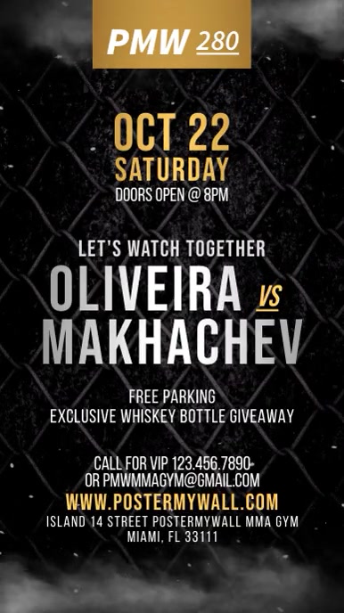 MMA Boxing Fight Fully Editable Promo Flyer Template | PosterMyWall