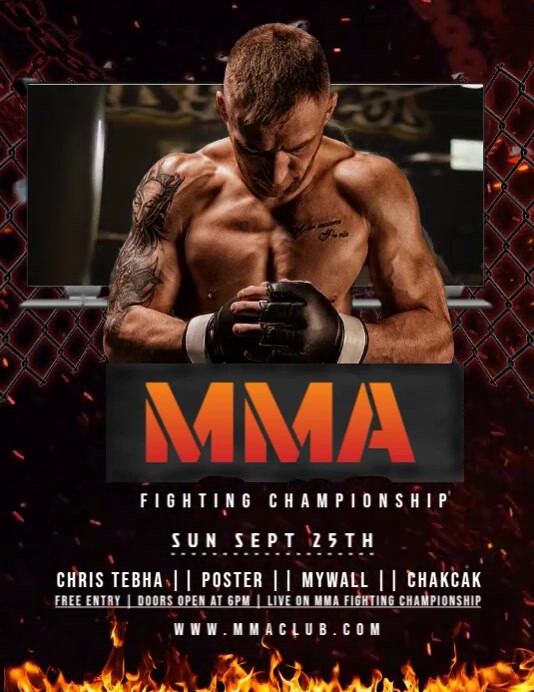 MMA Championship Video Template | PosterMyWall