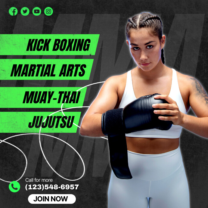 MMA Female Ads Template | PosterMyWall