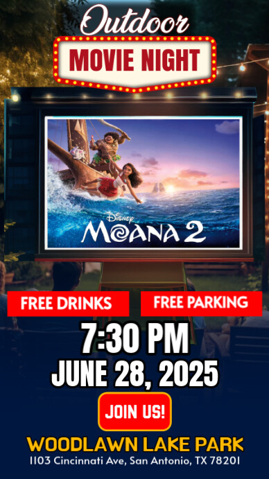 Plantilla de Moana 2: Outdoor Movie Night Instagram Story Template ...