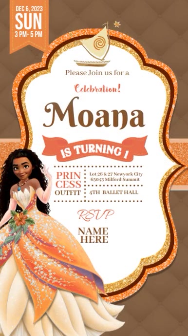 Moana Template | PosterMyWall