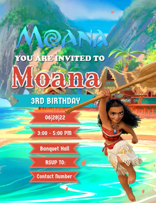 Moana Templat | PosterMyWall