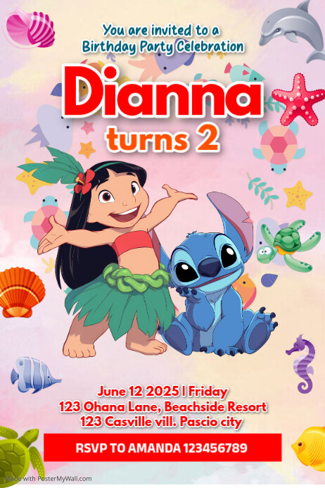 Moana Theme - Birthday Template | PosterMyWall