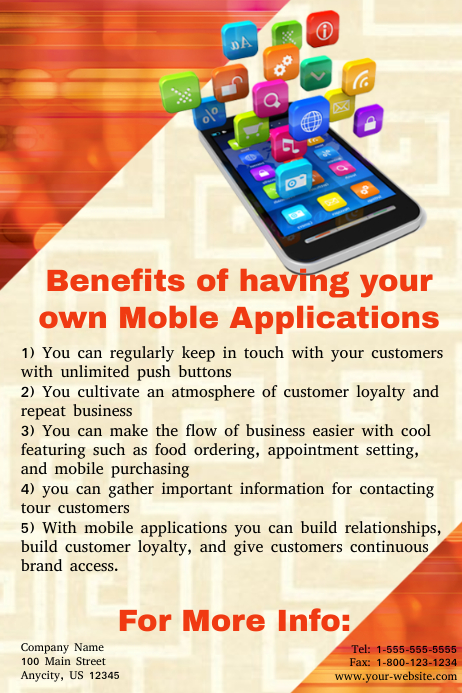 Mobile Applicatipns Template | PosterMyWall
