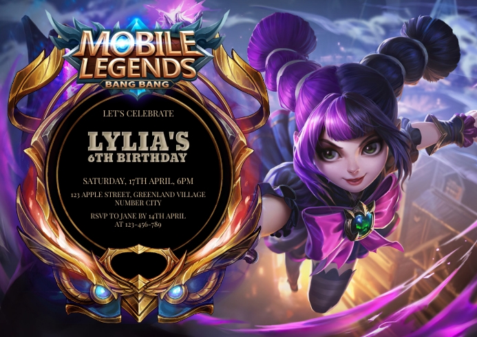 Mobile Legends Birthday Invitation Template | PosterMyWall
