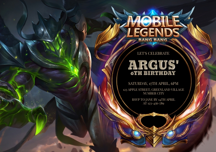 Mobile Legends Birthday Invitation Template | PosterMyWall