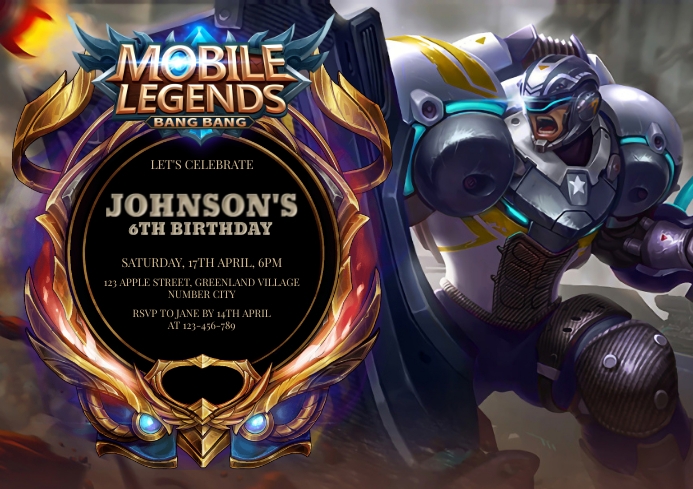 Mobile Legends Birthday Invitation Template | PosterMyWall