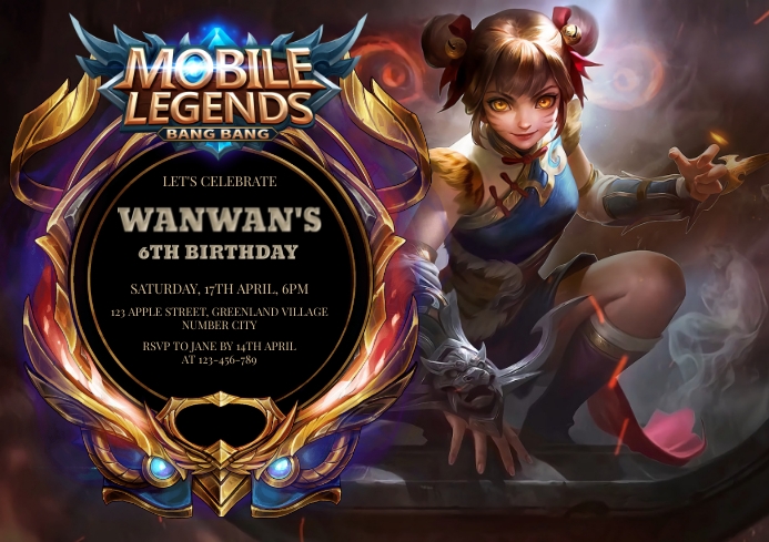 Mobile Legends Birthday Invitation Template | PosterMyWall