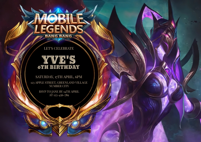 Mobile Legends Birthday Invitation Template | PosterMyWall